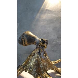 Brass Octopus - Metal knight sculptures